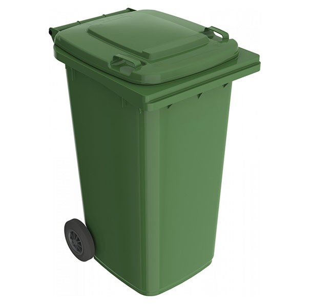 Plastová popelnice 240 l, zelená - ELKOPLAST CZ